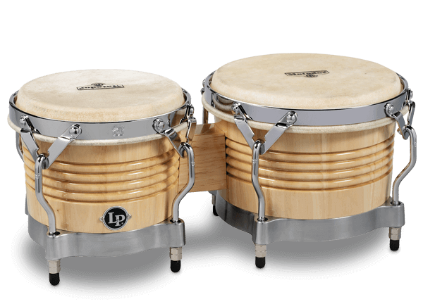 Latin Percussion M201-AWC Bongo Matador Wood Natural/Chrome ...